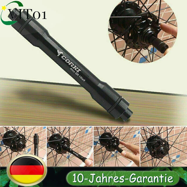 STECKACHSE ADAPTER 15MM auf 9mm Rohrwellen für MTB Fahrrad Naben ...