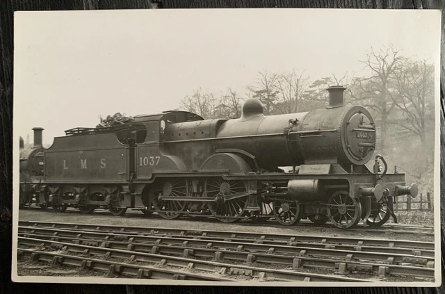 REAL PHOTOGRAPH POSTCARD - LMS Class 4P Compound, No. 1037 4-4-0 Engine ...