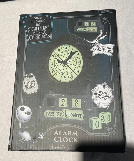 DISNEY TIM BURTONS Nightmare Before Christmas Alarm Clock NIB Damaged ...