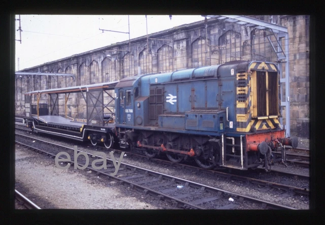 ORIGINAL 35MM SLIDE - Class 08 shunter - 08768 & car carrier wagon at ...