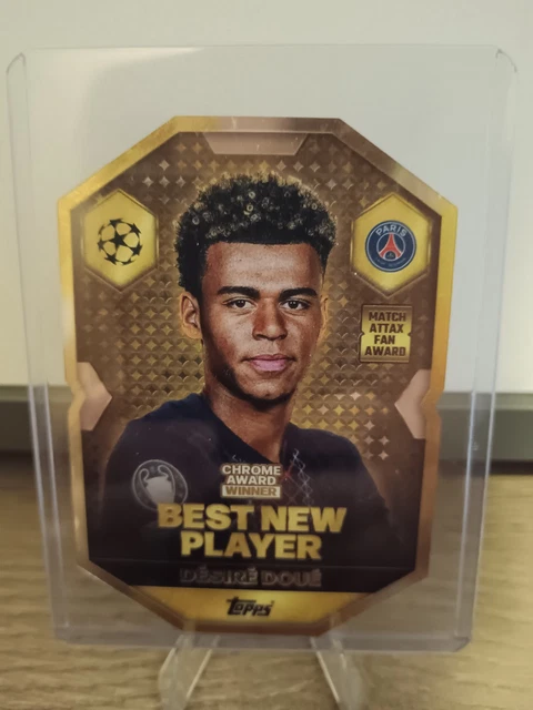 TOPPS MATCH ATTAX 2025/26 2026 25/26 Desire Doue Chrome Attax Winner £6 ...