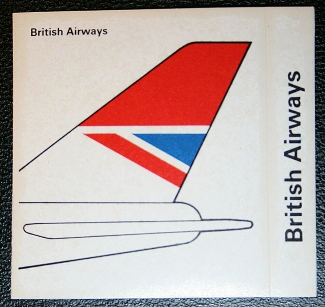 BRITISH AIRWAYS Aircraft Tail Fin Livery Sticker Card £3.99 - PicClick UK
