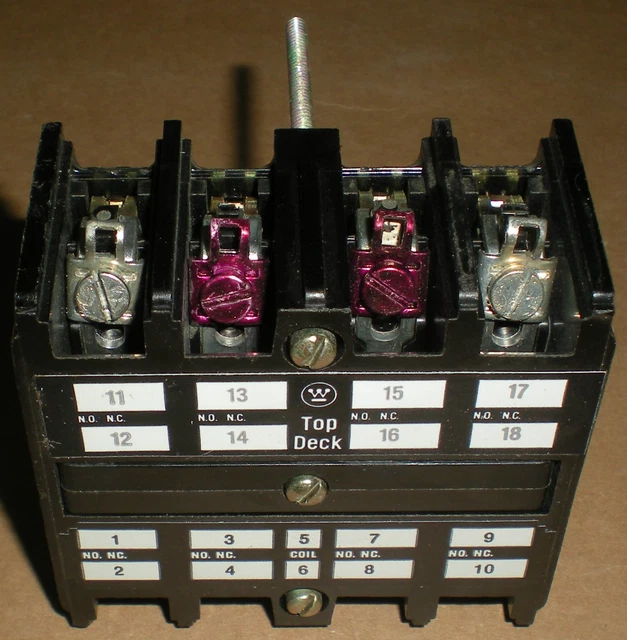 RELAY WESTINGHOUSE ELECTRIC 4 Pole Adder Block Auxilary Aux Ara 440 ...