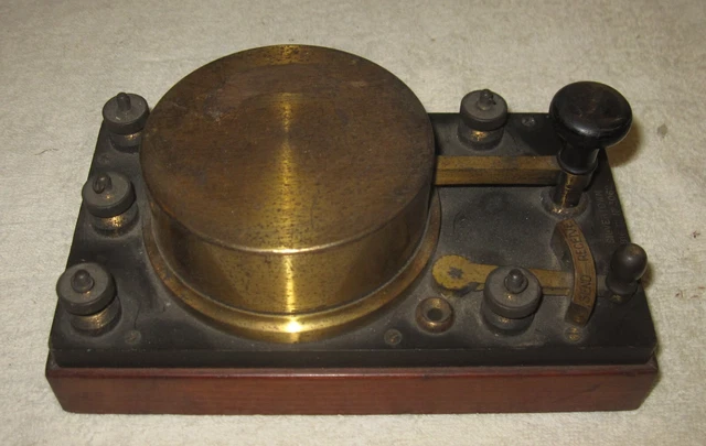 ANTIQUE BRASS WW1 manual telegraph key made by Silverton 1916 EUR 177 ...