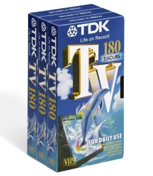 3 X TDK VHS Video Cassette Tape E-240TVED 4 Hours Blank Videos New Sealed £21.99 - PicClick UK