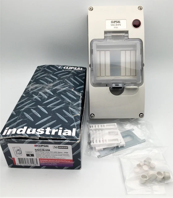CLIPSAL 56CB4N ENCLOSURE Switchboard 4-Way Din Rail LED Light 240/415V ...