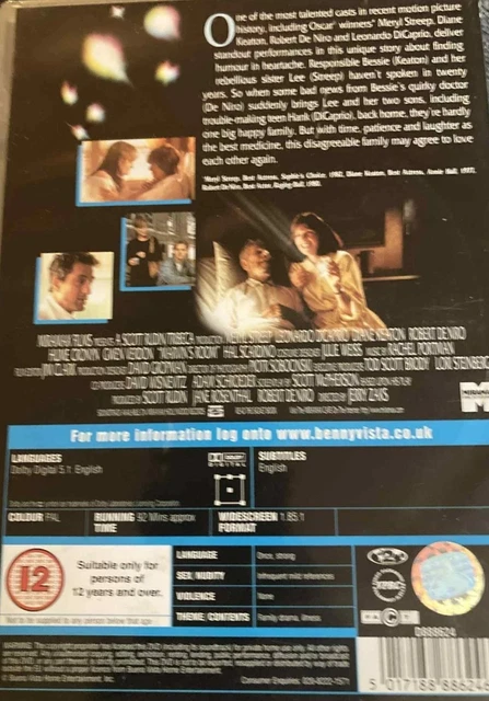 MARVIN'S ROOM DVD Film Meryl Streep Diane Keaton Leonardo Dicaprio Uk ...