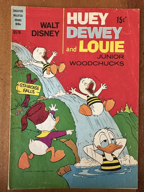 WALT DISNEY HUEY Dewey And Louie Comic G578 1974. “Junior Woodchucks ...
