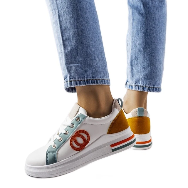 INNA ZAPATILLAS BLANCAS con inserciones de colores de Passaic blanco ...