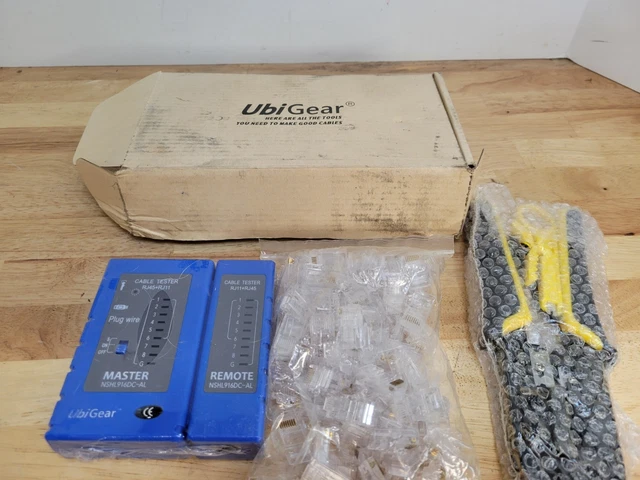 UBIGEAR NETWORK/PHONE CABLE Tester + RJ11/RJ12/RJ45 Network Cable ...