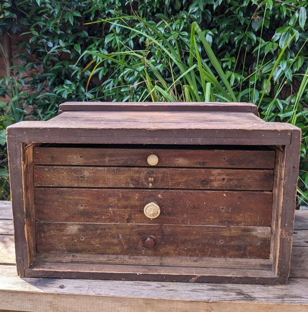 OLD 4 DRAWER Scrap Built Engineers, Collectors, Small Tool Cabinet. £50 ...