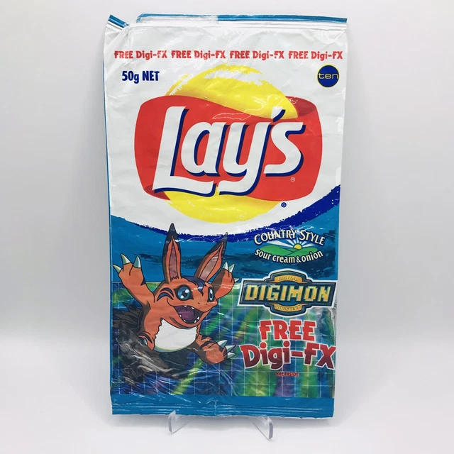 HOLY GRAIL DIGIMON 3D Tazo Lays Chip Packet Cheez TV 2000 Promo DIGI-FX ...