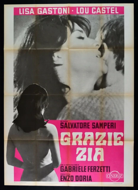 Manifesto Grazie Zia Salvatore Samperi Lisa Gastoni Lou Castel Enzo Doria A27 Eur 2999