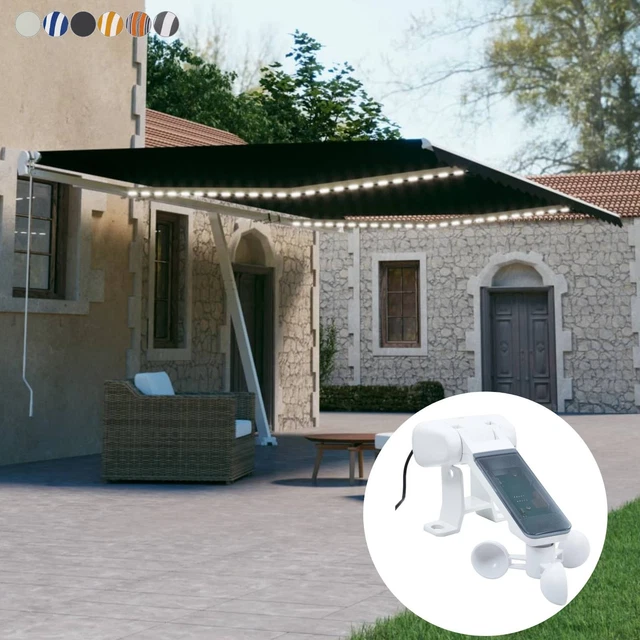 3M-6M ELEKTRISCH MARKISE mit LED Gelenkarmmarkise Sonnenmarkise ...