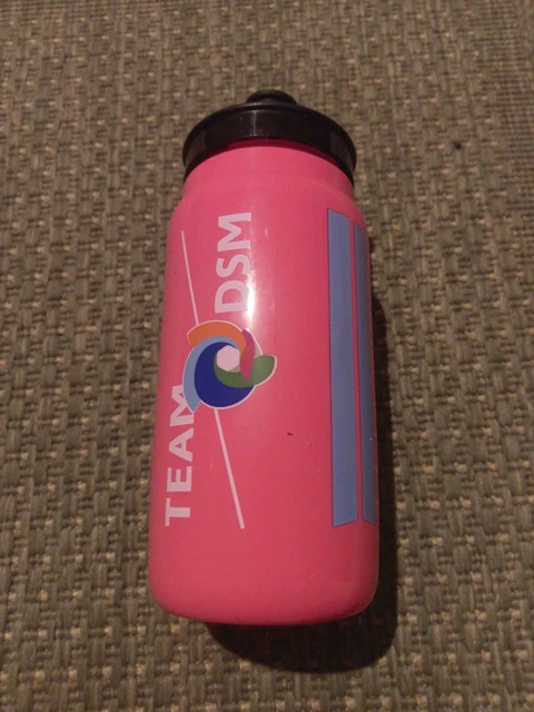 BIDON BOTTLE TRINKFLASCHE Team DSM Romain Bardet rosa Giro d'Italia ...