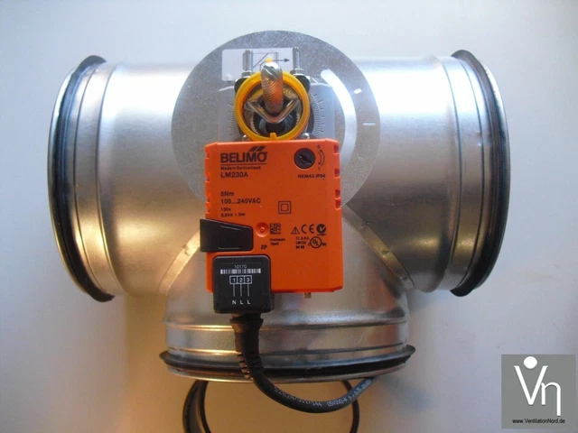 BYPASSKLAPPE MOTORKLAPPE WOHNRAUMLÜFTUNG Erdwärmetauscher Belimo LM230 ...