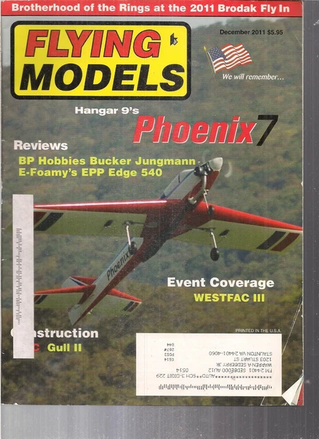 FLYING MODELS DECEMBER 2011 Plane Aviation Hobby Gas R/C Phoenix 7 Gull ...
