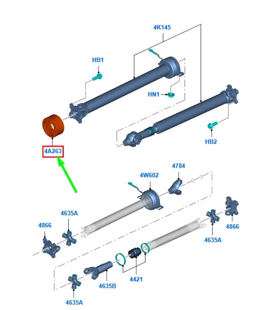 FORD RANGER T6 MK1 Rear Axle Drive Shaft Damper 5228354 NEW GENUINE £ ...