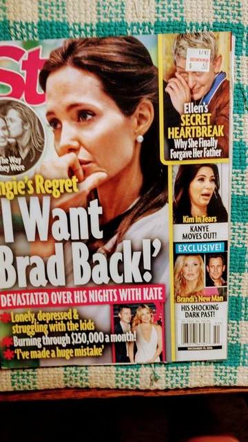 STAR MAGAZINE ANGIE'S Regret 'I Want Brad Back' December 19 2016 £4.70 ...