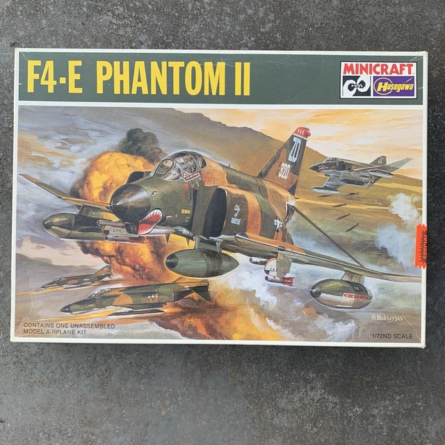 HASEGAWA F-4E PHANTOM II Flugzeug Modellbausatz McDonnell-Douglas Neu 1 ...