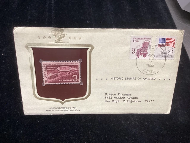 BRUSSELS WORLD'S FAIR United States 3c Postage Historic Stamp of ...