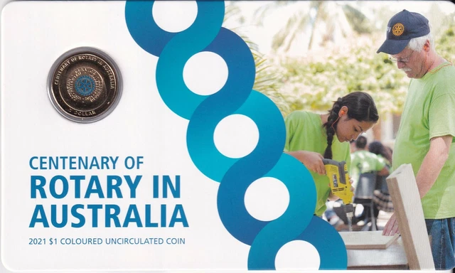 AUSTRALIAN: 2021 $1 Centenary Of Rotary In Australia Coin On Card EUR ...