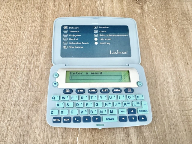 LEXIBOOK ENGLISH ELECTRONIC Dictionary Thesaurus Phonetic Spellcheck ...