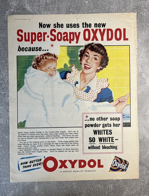 OXYDOL WASHING POWDER - Vintage Advertising - Original Advert ...
