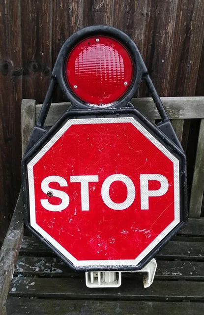 VINTAGE RAILWAY SIGN STOP Signal Train Station Signs £55.00 - PicClick UK