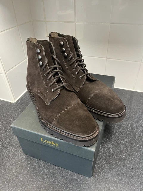 NEW LOAKE DESIGN Aquarius Toe-Cap Boot -Dark Brown Suede UK 8 EU 42 ...