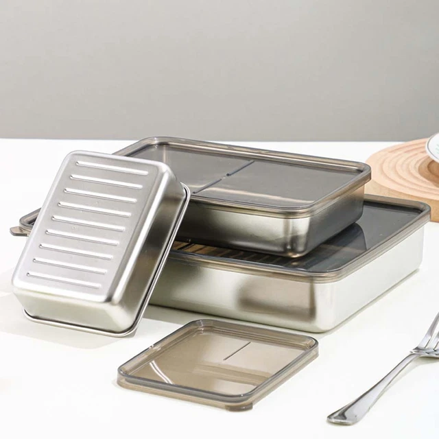 SCHÄRFERE BOX MIT Deckel Quadratische Platte Lebensmittelschale ...