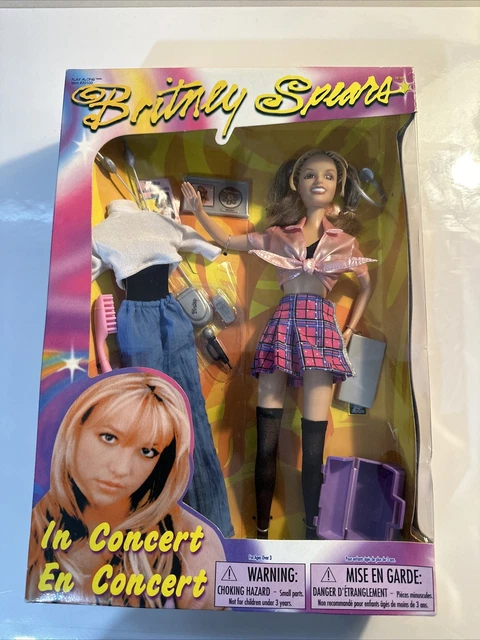 BRITNEY SPEARS LIVE in Concert Doll Pink Shirt Plaid Mini Skirt Play ...
