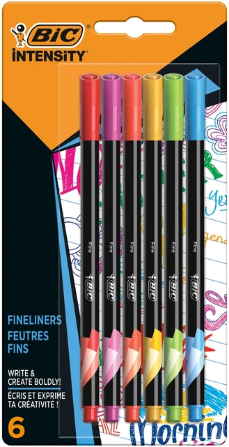 BIC INTENSITY FINE Felt Tip Pens Assorted Pastel Colours Pack of 6 Assorted R EUR 8 32 PicClick FR
