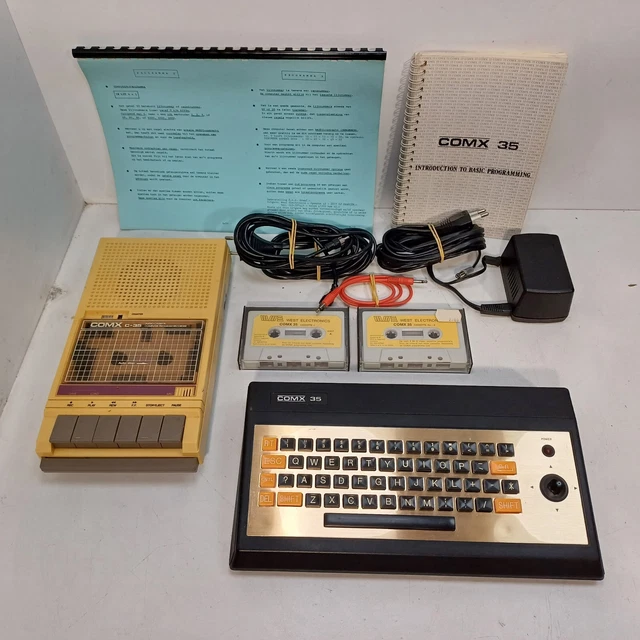 COMX-35 HOMECOMPUTER BY West-Electronics ,tapedeck,programs....COMPLETE ...