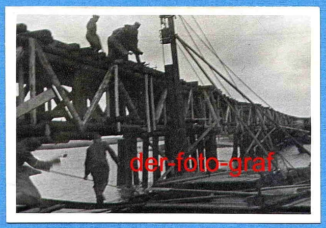 FOTO, RUSSLAND, BRÜCKENBAU über einen Fluß, um 1942 !!! EUR 9,99 - PicClick DE