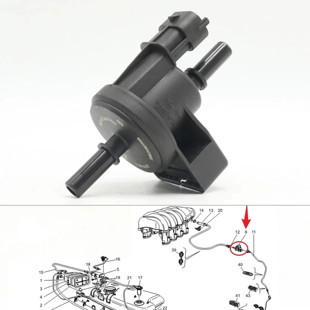 FUEL TANK VAPOR Purge Solenoid Valve For Maserati Quattroporte Ghibli ...