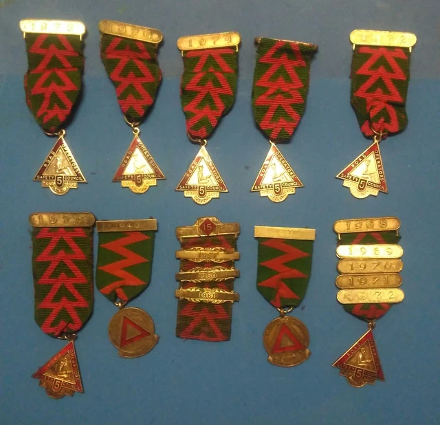 10 X PSV BUS DRIVERS SAFE DRIVING BADGES/MEDALS - PUBLIC SERVICE ...