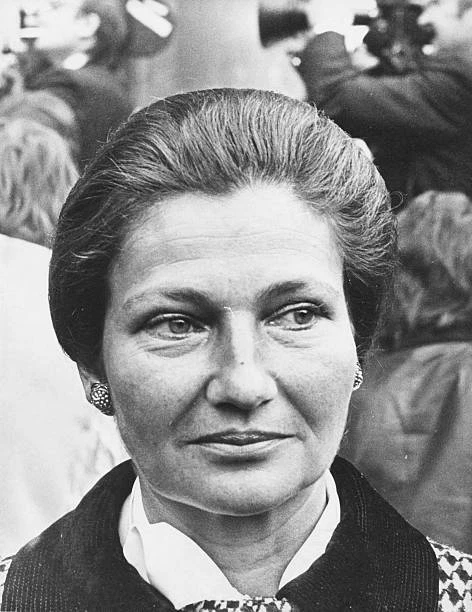 SIMONE VEIL, MINISTER Health French Cabinet, pictured as she a- 1974 ...