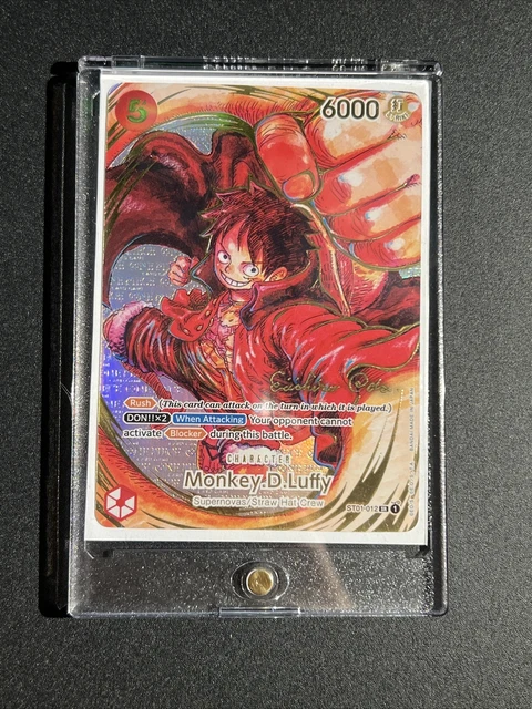 ONE PIECE MONKEY D Luffy St01-012 Sr Signature Eiichiro Oda Eng near ...