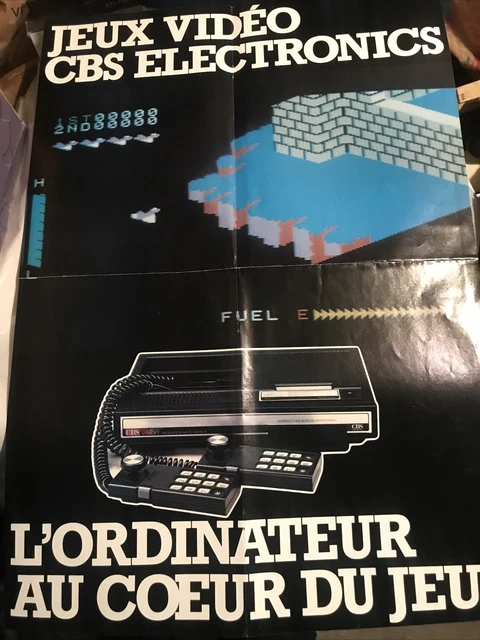 CBS ELECTRONICS JEUX VIDÉO Affiche Poster PUBLICITAIRE 52x36 Cm De 1982 ...