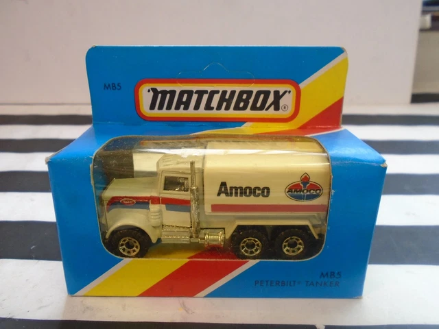 MATCHBOX MB 5 Peterbilt Tanker Truck RARE AMOCO 1981 Macao NEW FACTORY ...