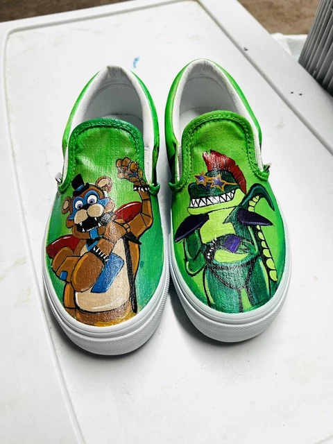 FIVE NIGHT’S AT Freddy’s “Security Breach” Custom Painted Vans Shoes £ ...