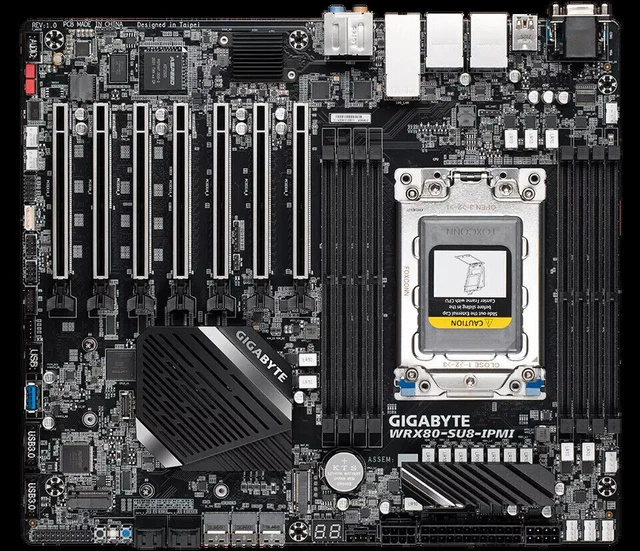 GIGABYTE AMD WRX80 Motherboard WRX80 SU8 IPMI Support 8RAM 7 PCIe 4.0 ...