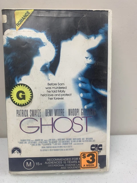 GHOST VHS DRAMA Romance Patrick Swayze Demi Moore Whoopi Goldberg $9.95 ...