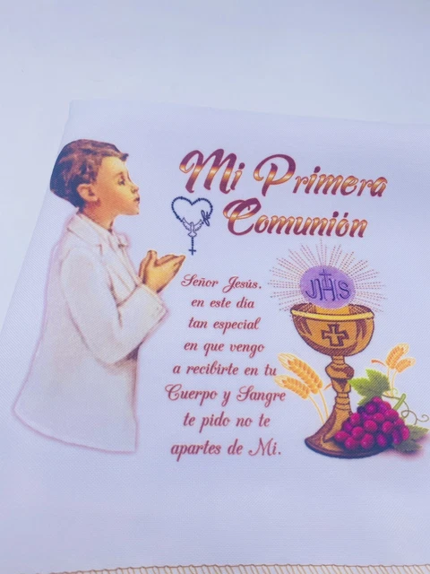 12 RECUERDOS DE Primera Comunion First Holy Communion Napkins Party ...