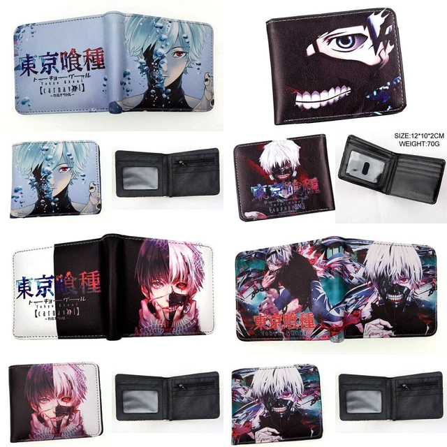 ANIME CARTOON TOKYO Ghoul Kaneki Mask Bifold Wallet ID Card Holder ...