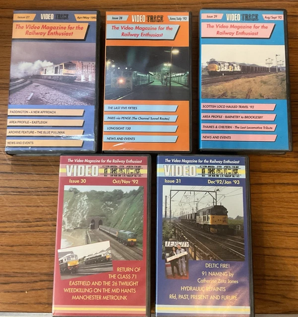 5 VHS “VIDEO Track” Railway Films Issue Nos. 27,28,29, 30 & 31. See ...