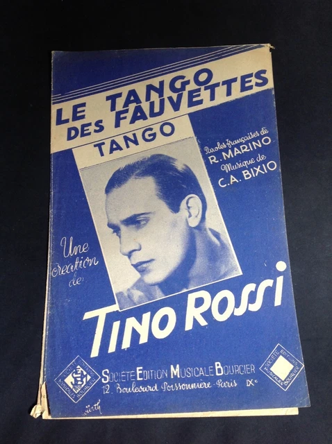 PARTITION - TINO Rossi - Le Tango des Fauvettes - Bourcier - P1 EUR 6 ...