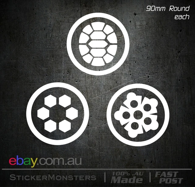 TMNT HAMATO CLAN Pink Kraang Ninja Turtle Shell symbol Stickers/Decals ...