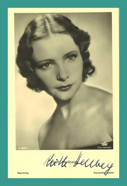 RUTH HELLBERG | Actrice | Autographe original sur carte postale des ...